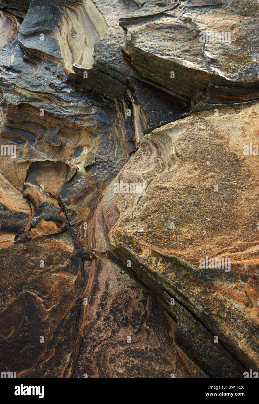 Geological study from Rumbling Kern on the Northumberland Coast Stock ...