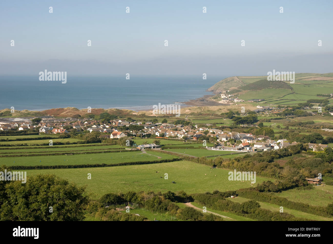 Aerial view north devon seaside hi-res stock photography and images - Alamy