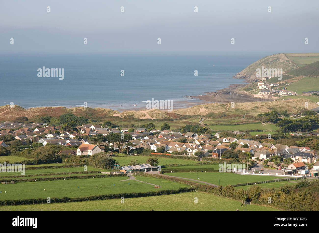 Aerial view north devon seaside hi-res stock photography and images - Alamy