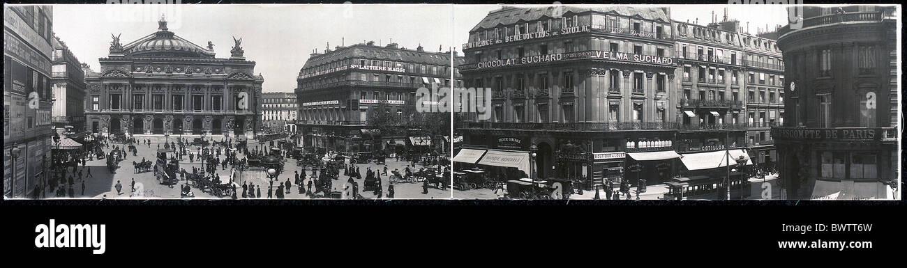 Place de L'Opera Paris France Europe ca. 1909 historical historic ...