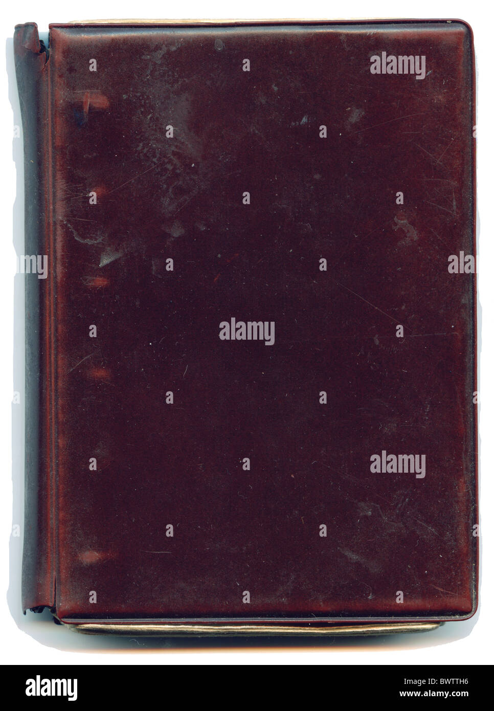 Old notebook on white background Stock Photo - Alamy