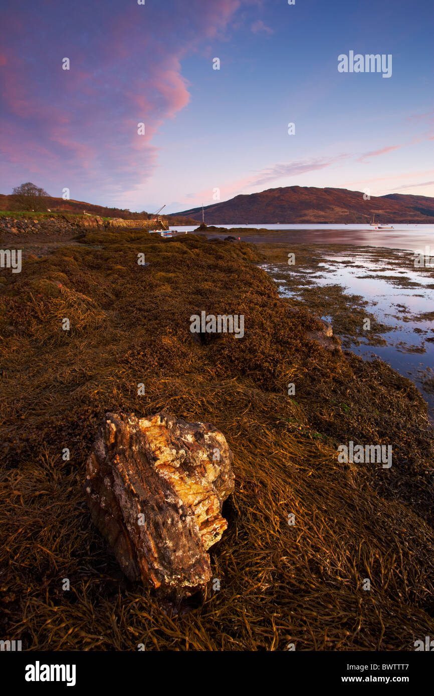 A beautiful November morning at Isleornsay on the Sleat peninsula of ...