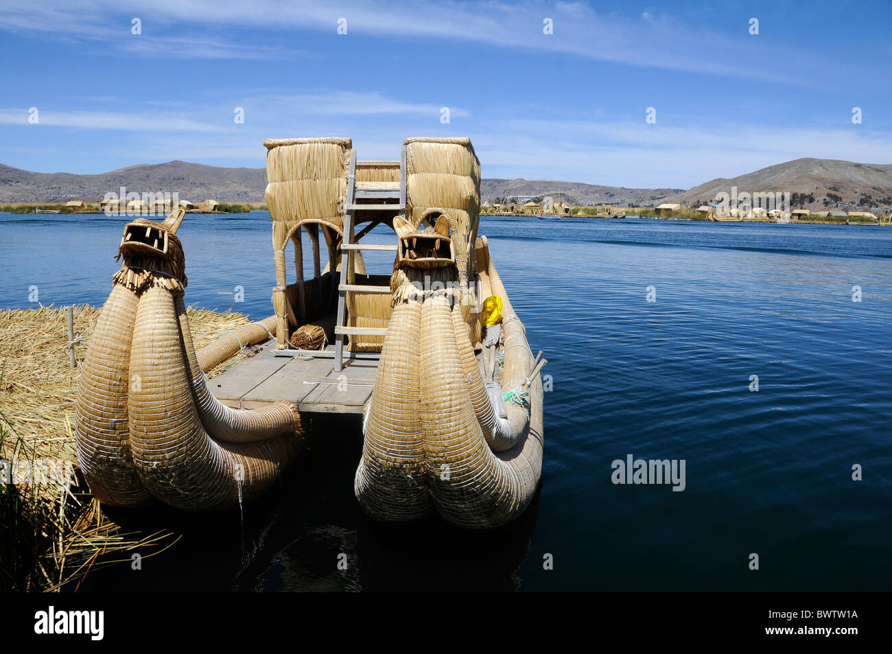 The Floating Islands of Lake Titicaca, originally made of reeds by the ...