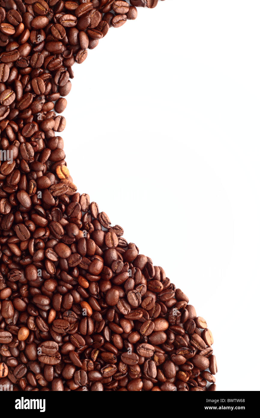 Coffee bean curve on a white background with space for copy Stock Photo ...
