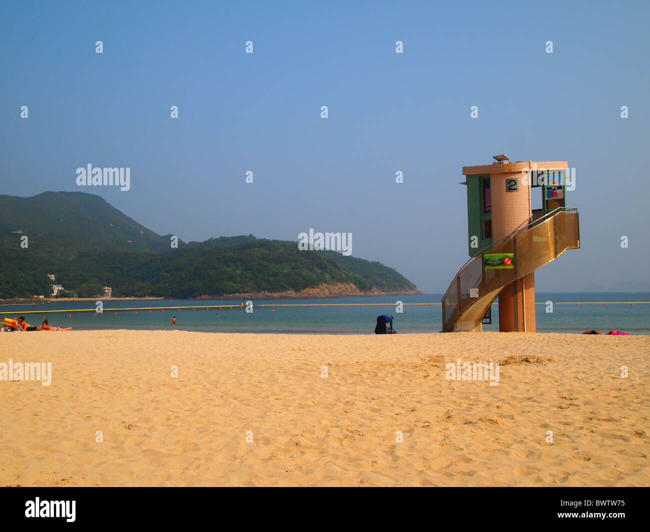 Tower on Beach Stock Photo - Alamy