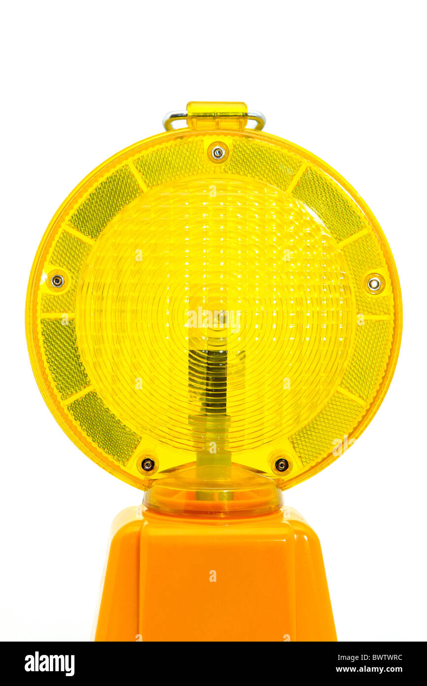Yellow warning lamp Stock Photo - Alamy