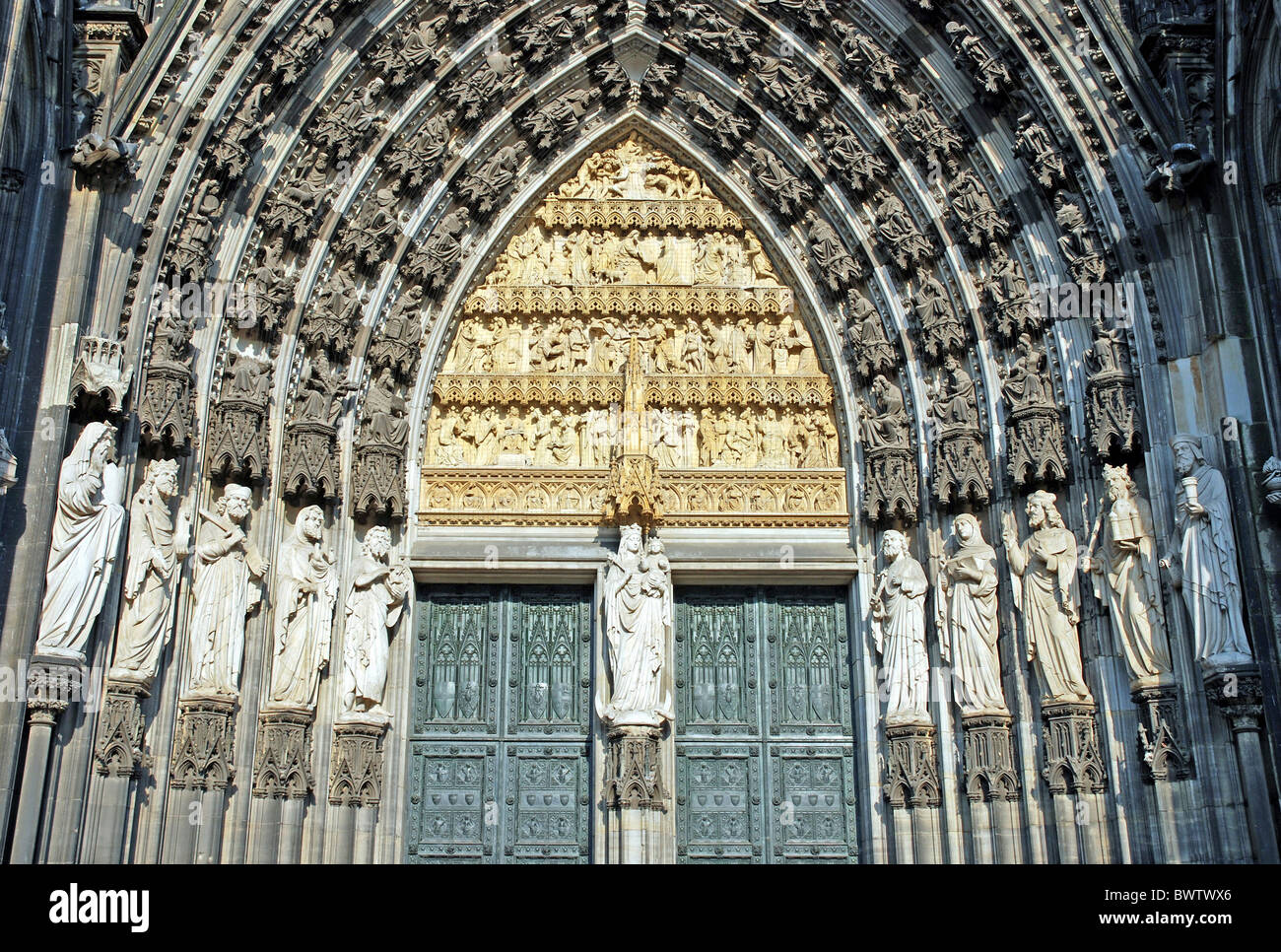 Germany Europe Cologne cathedral Blessed Virgin Mary central jamb main ...