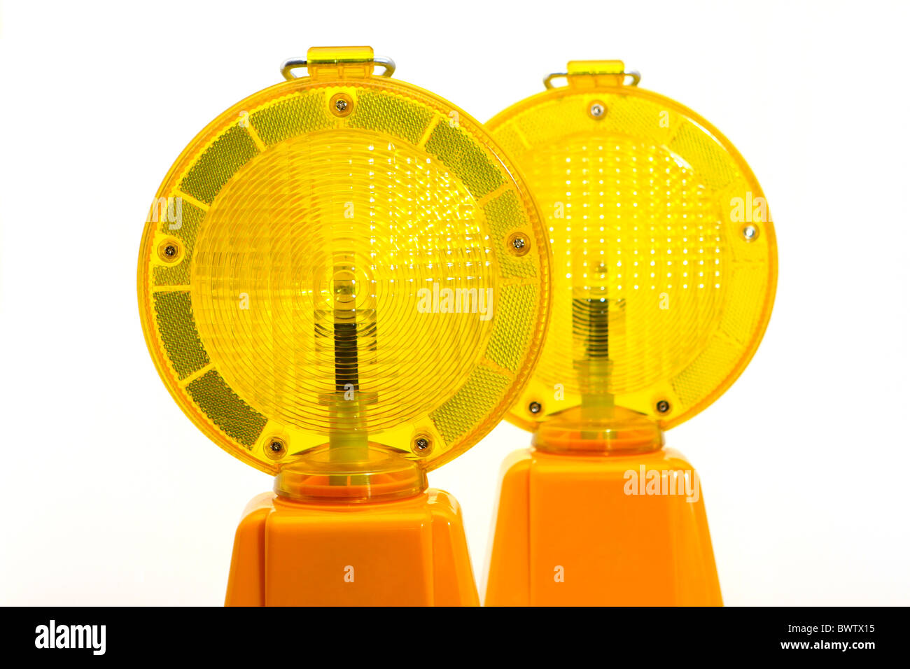 Yellow warning lamp Stock Photo - Alamy