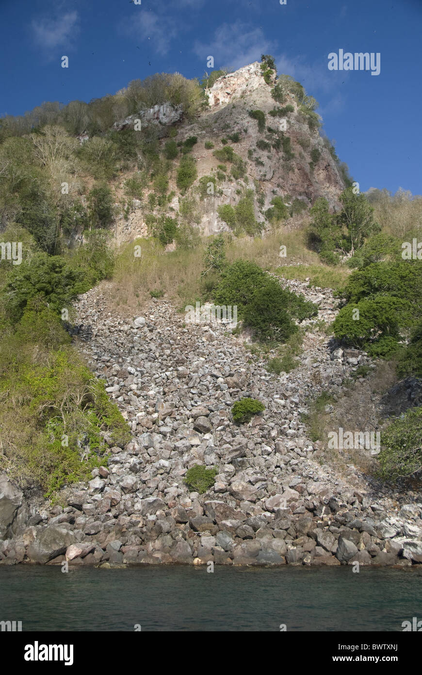 Rocky Beach Scree Slope Cliff Guning Api Volcano Mount Banda Sea ...