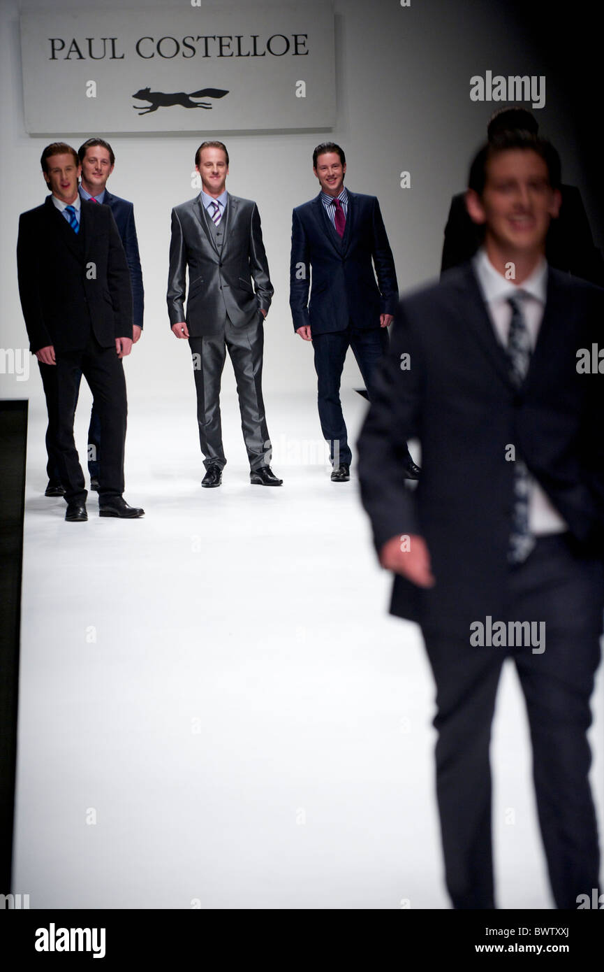 Models exhibit the Paul Costelloe spring 2011 collection down the ...