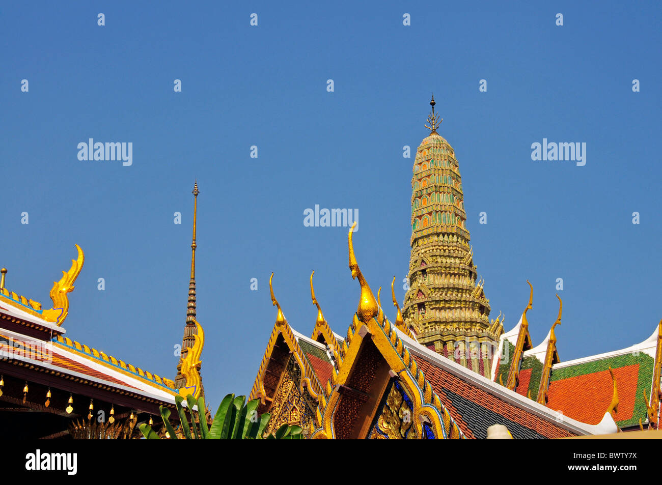 Thailand Asia Bangkok Grand Palace Architecture tower roofs culture ...