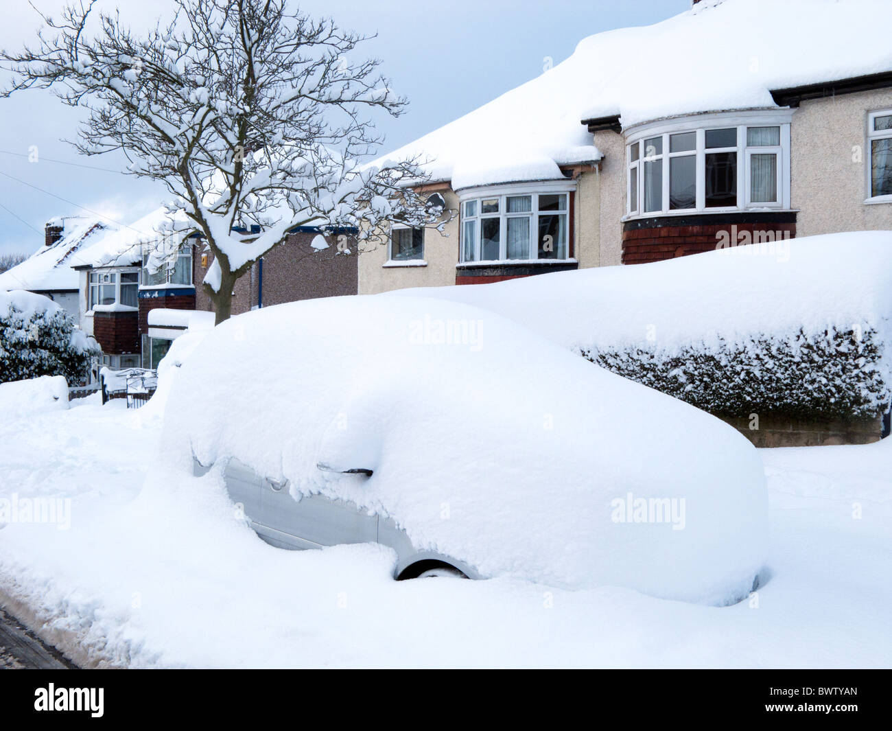 Record Snowfall in Sheffield Stock Photo - Alamy