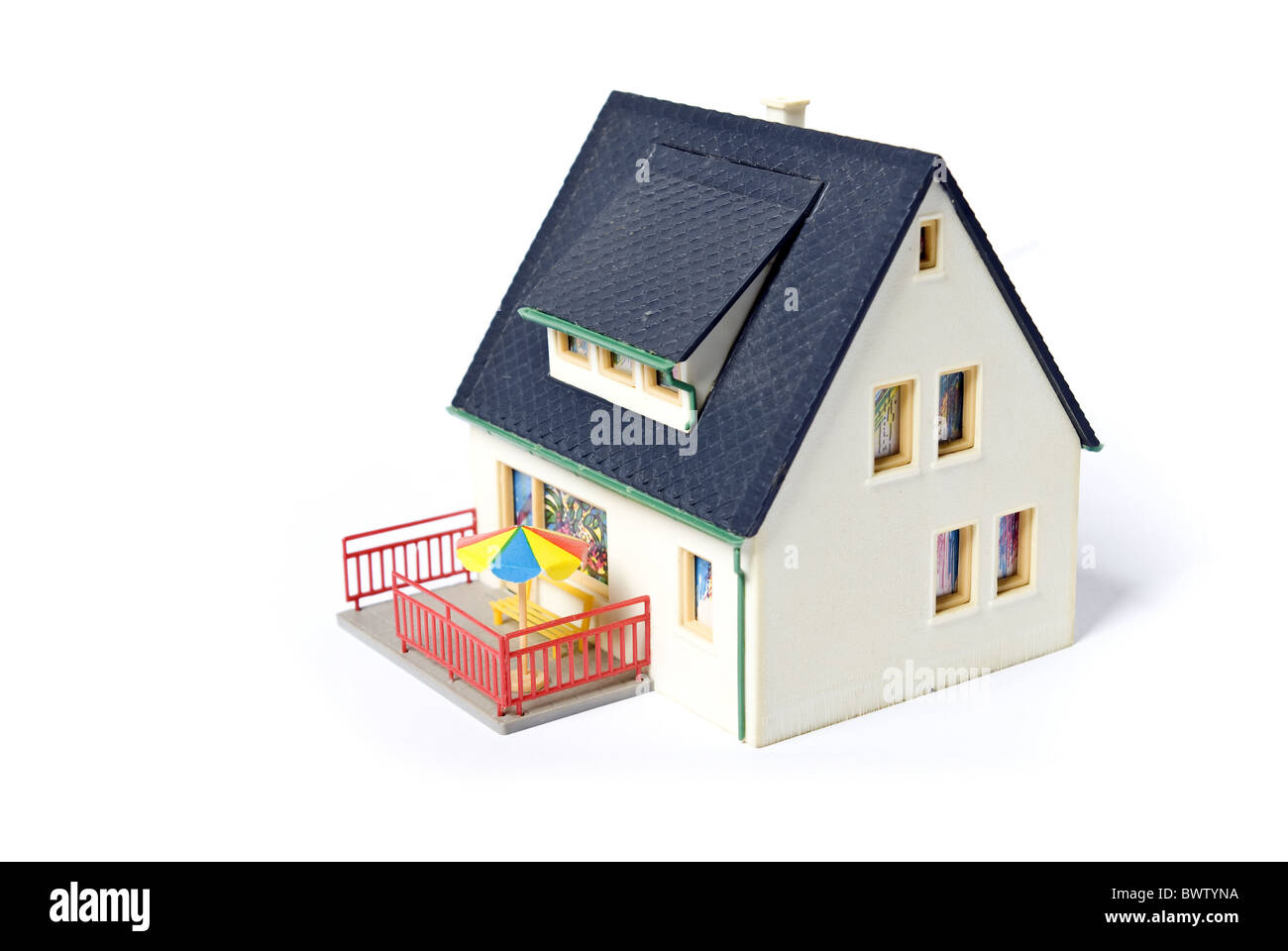 model house on white Stock Photo - Alamy