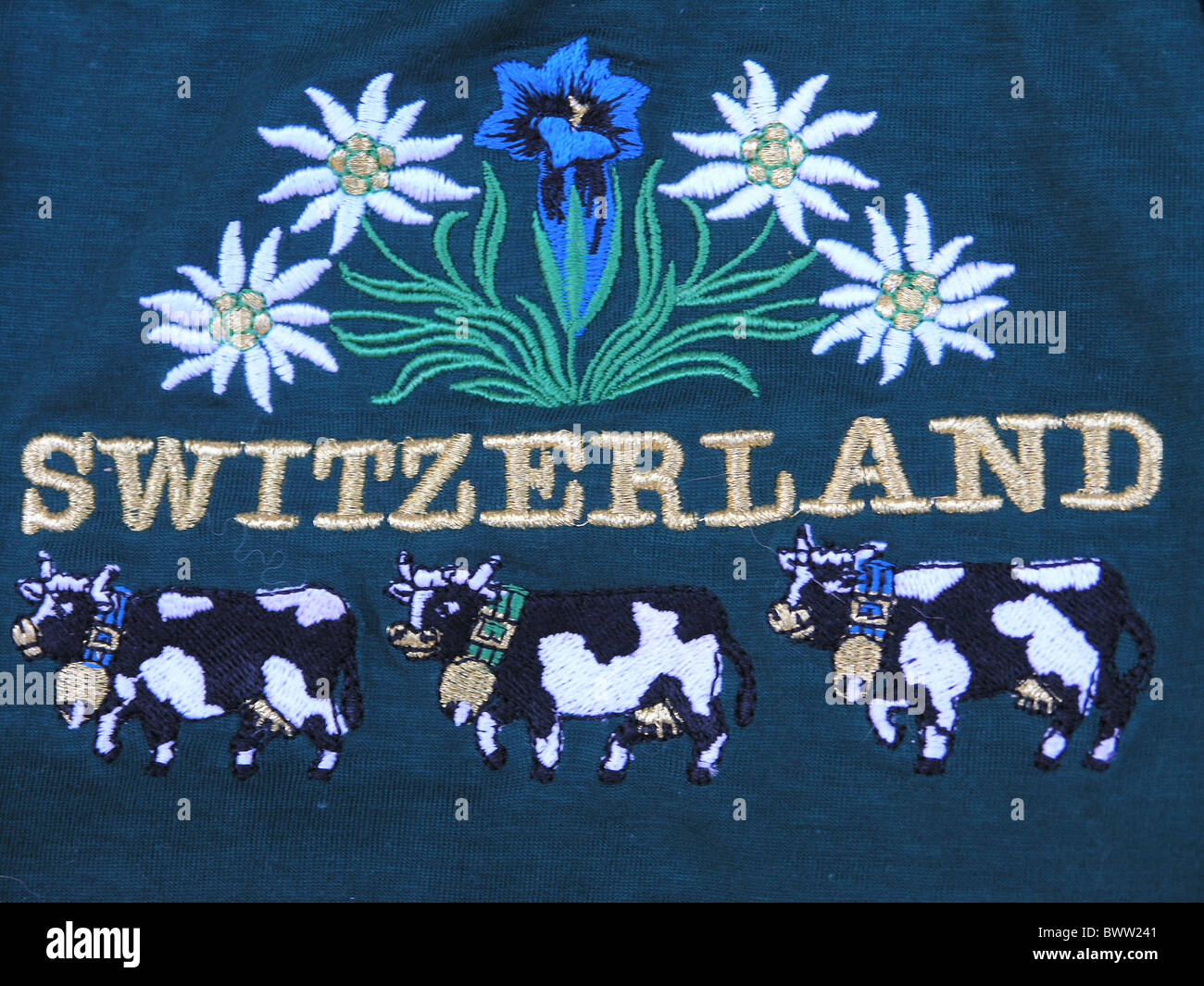 Switzerland Europe cliche tourism touristic symbols symbol cattle cow ...