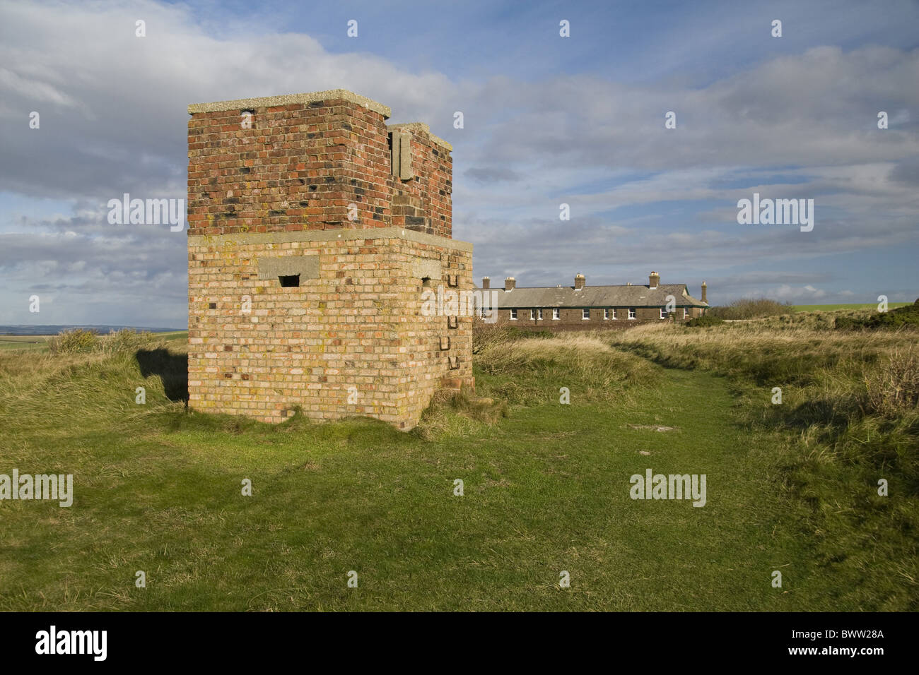 Remains of World War Two communications building, with coastguard ...