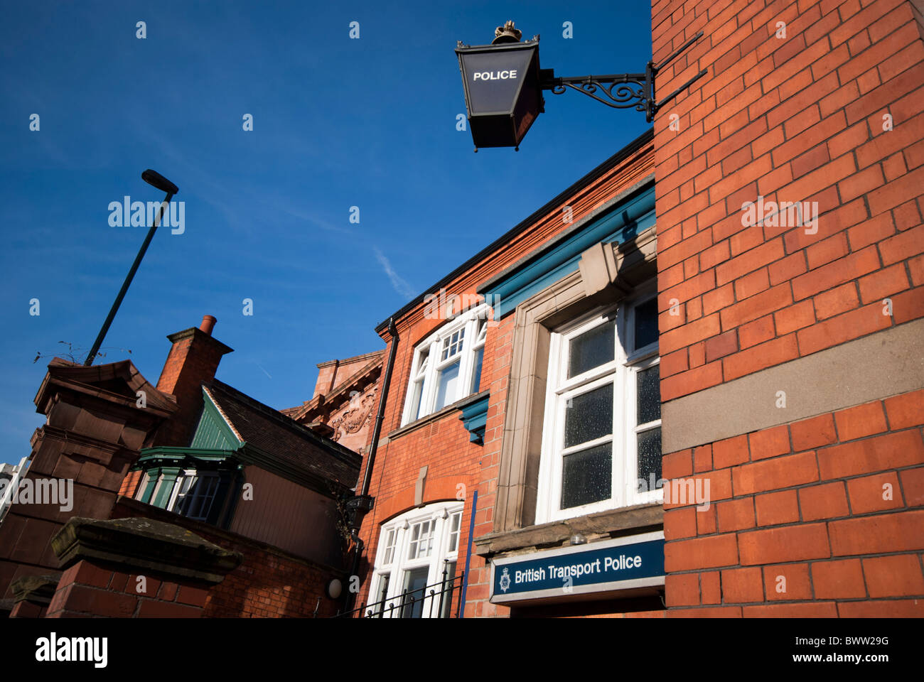 Traditional blue light outside British Transport Police offices ...
