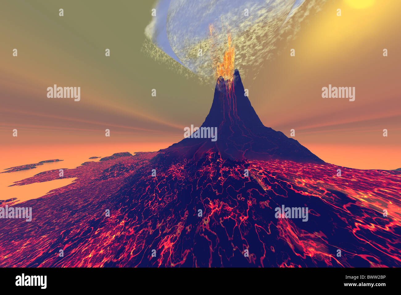 Volcano erupting lava hi-res stock photography and images - Alamy