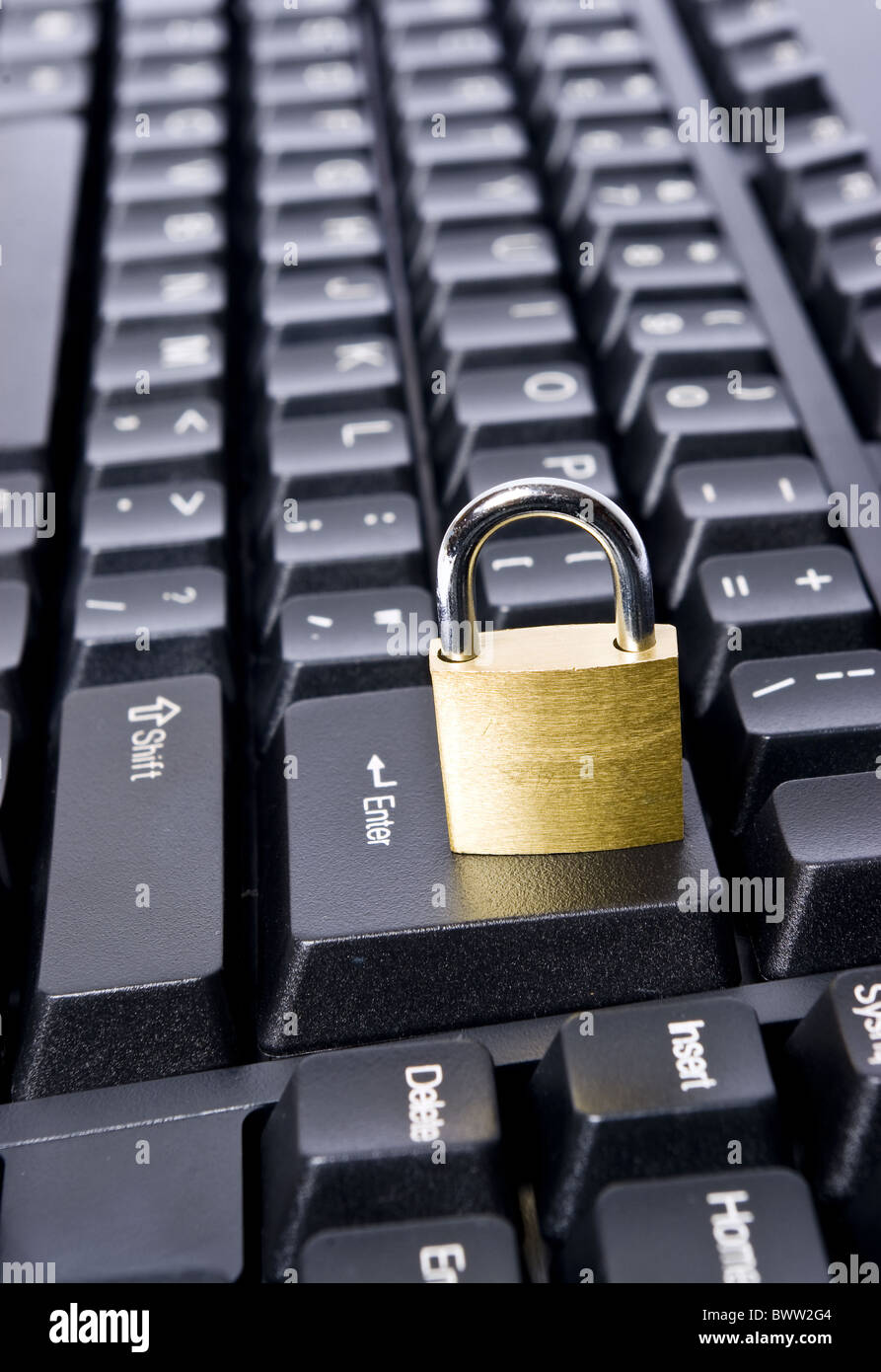 keyboard with padlock Stock Photo - Alamy