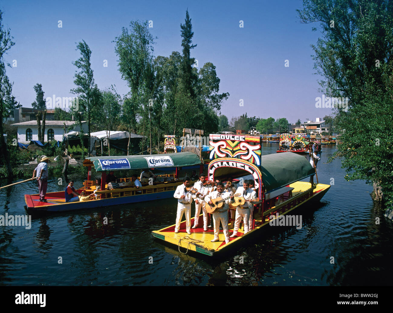 Mexico Central America city Xochimilco District floating gardens UNESCO ...