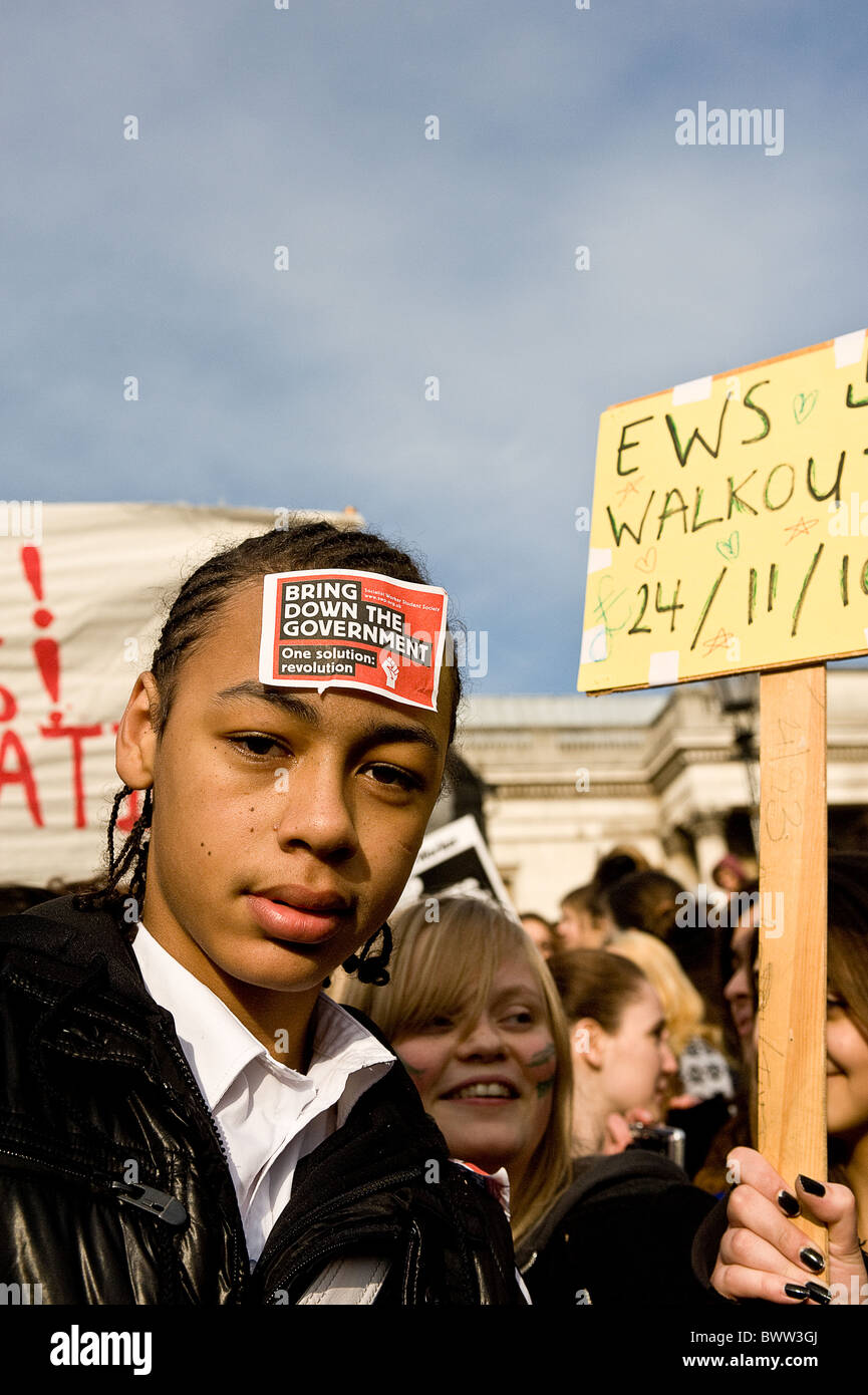 Students demonstrating against university fees Stock Photo - Alamy