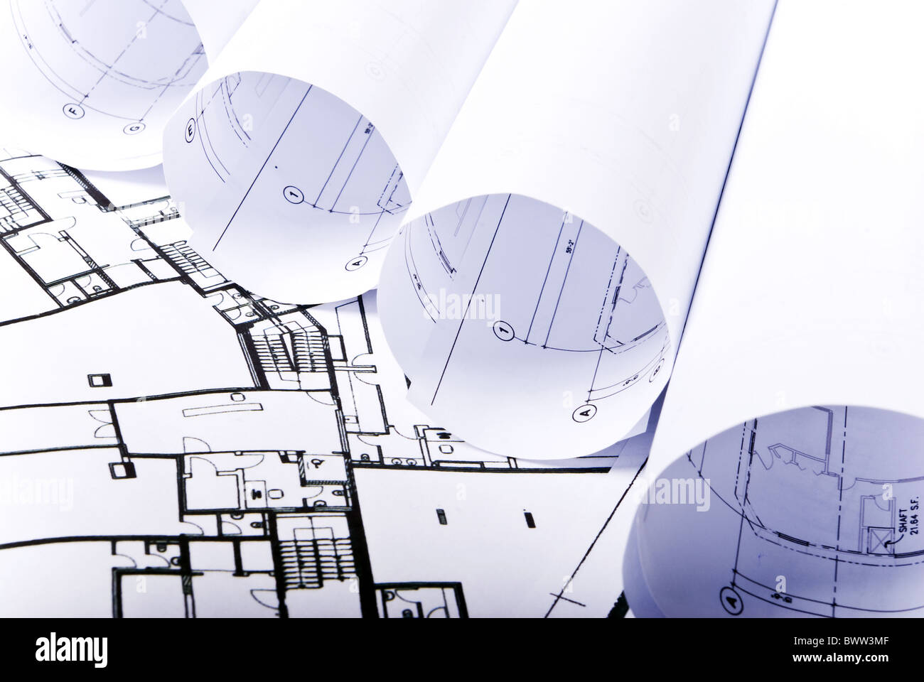 Engineer close up technical plans hi-res stock photography and images ...