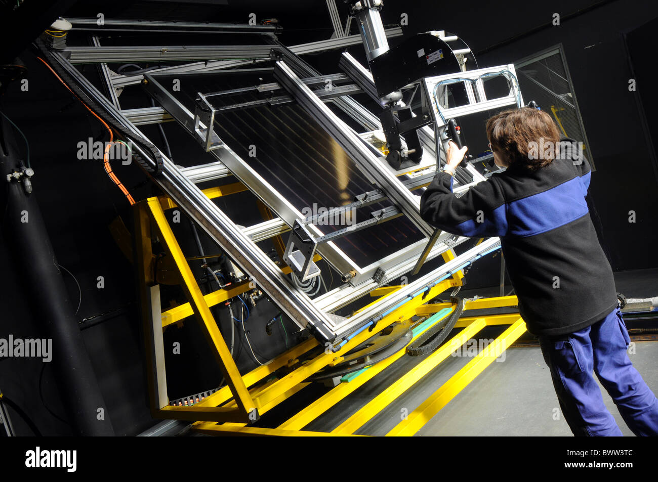 Solar panel light testing research room at the National Renewable ...