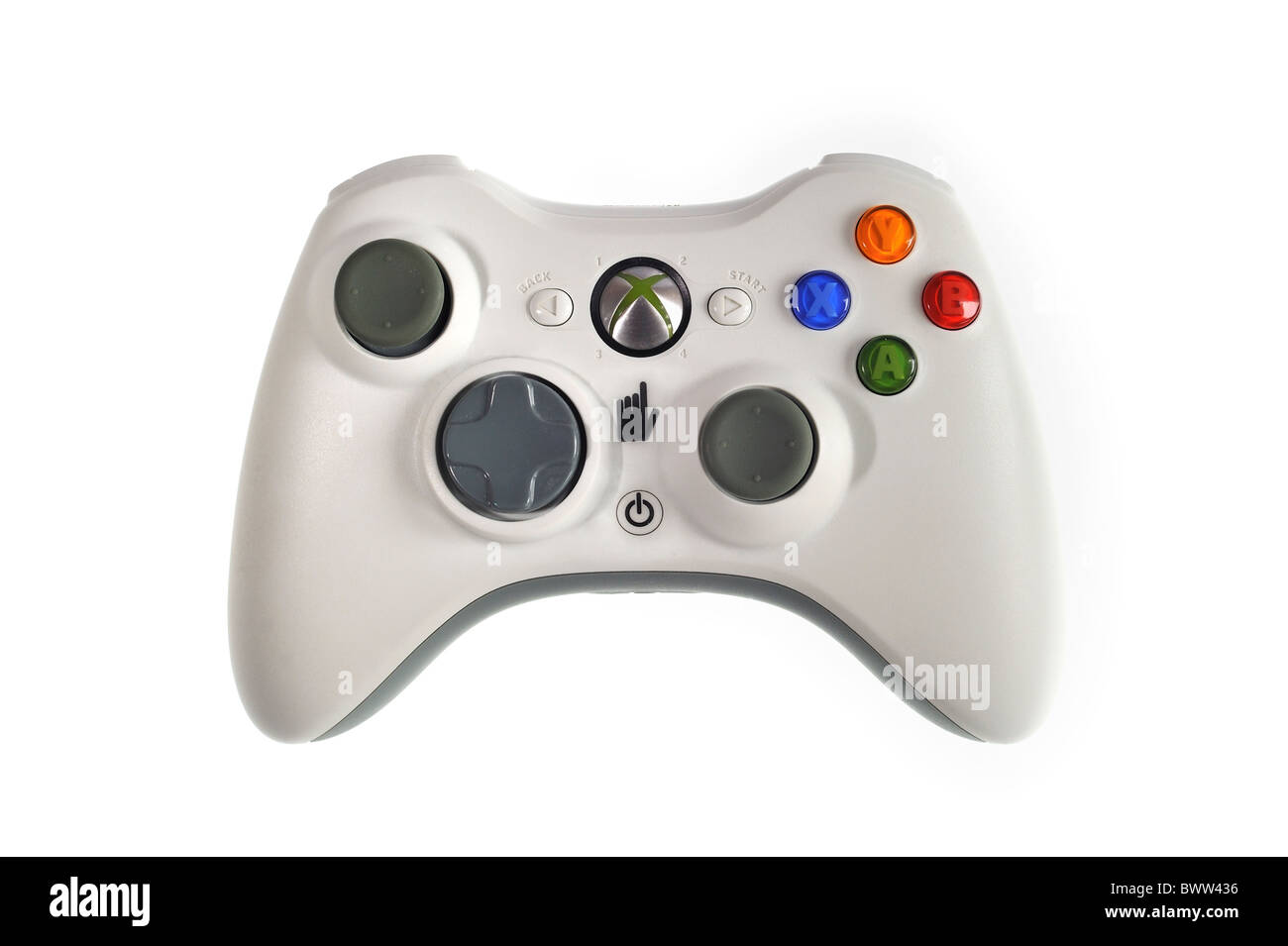 White video game controller Stock Photo - Alamy