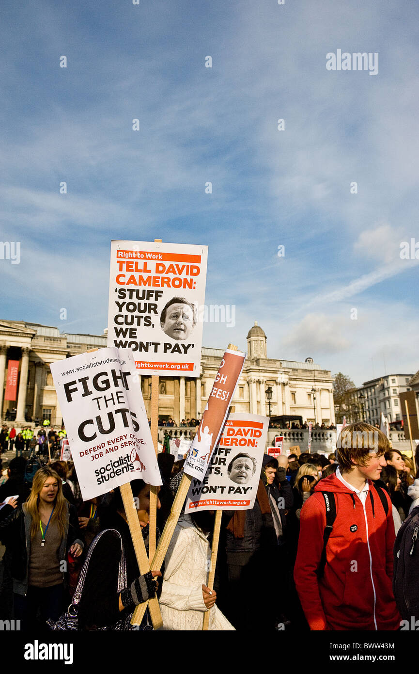 Students demonstrating against education cuts. Photo by Gordon Scammell ...
