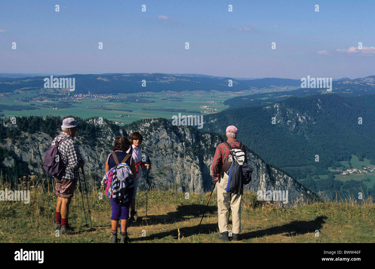Switzerland Europe Creux-du-Van Canton Neuchatel Jura mountains cliff ...