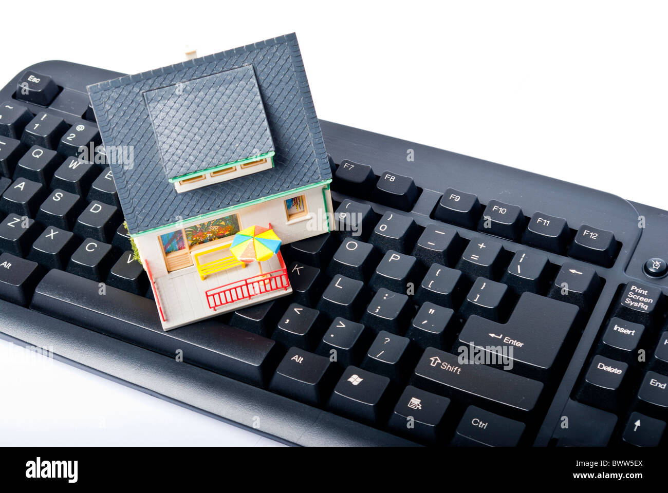 model house near the keyboard Stock Photo - Alamy