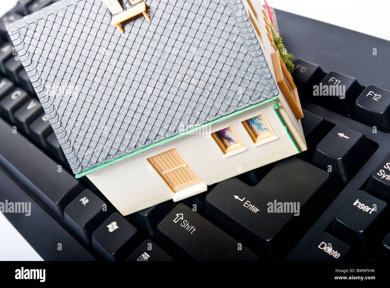 model house near the keyboard Stock Photo - Alamy
