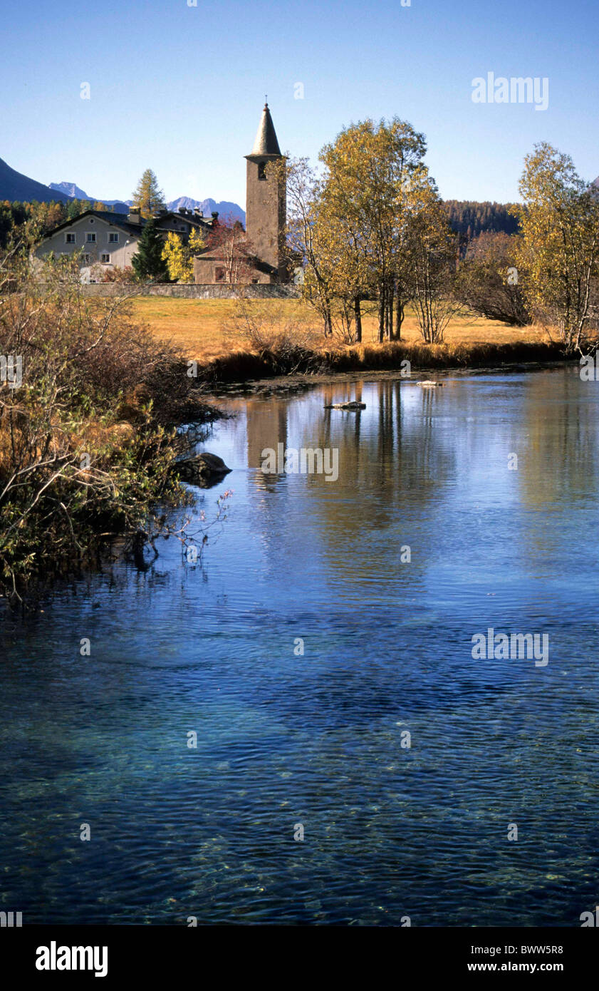 Switzerland Europe Sils-Baselgia Canton Grisons Graubunden Grisons San ...