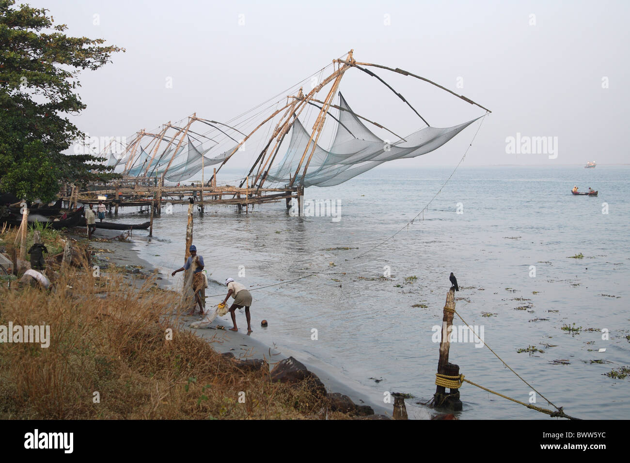 Chinese' fishing traps Cochin Kerala India Stock Photo - Alamy