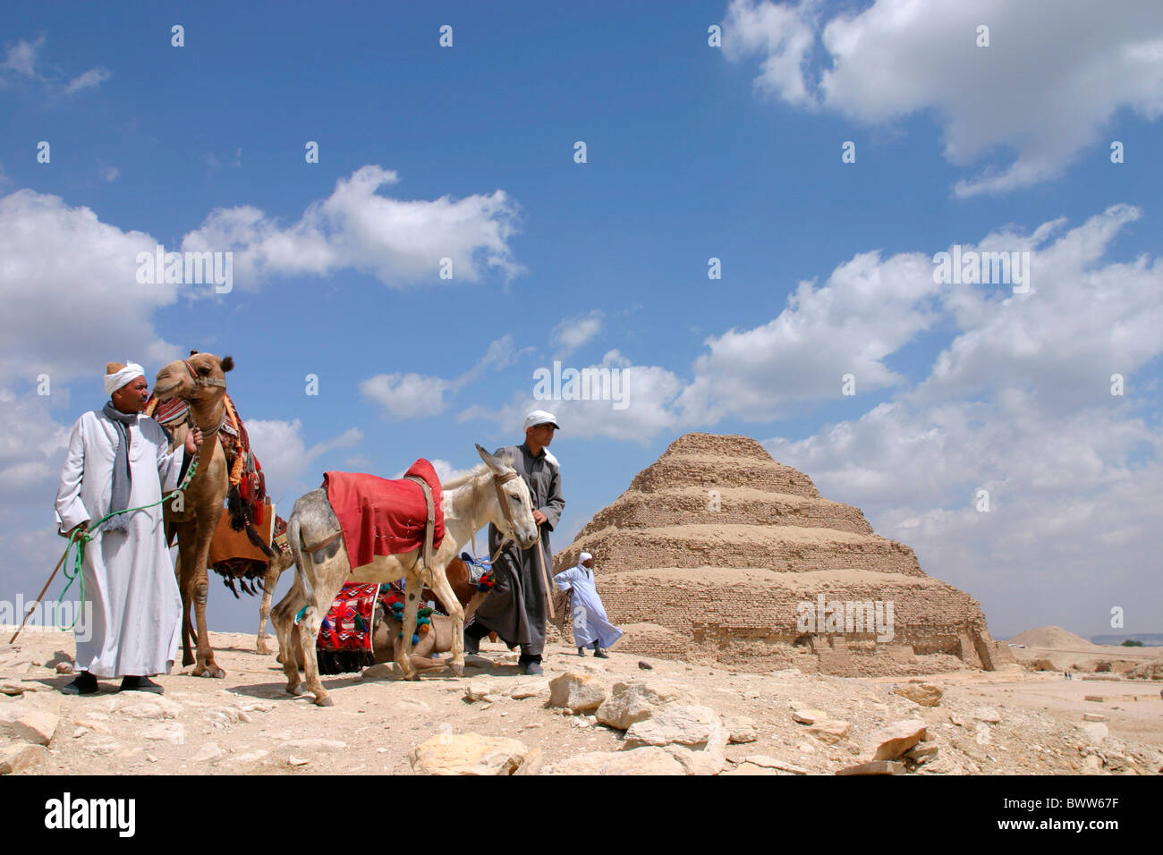 Egypt North Africa Djoser pyramid step pyramid Saqqara necropolis ...