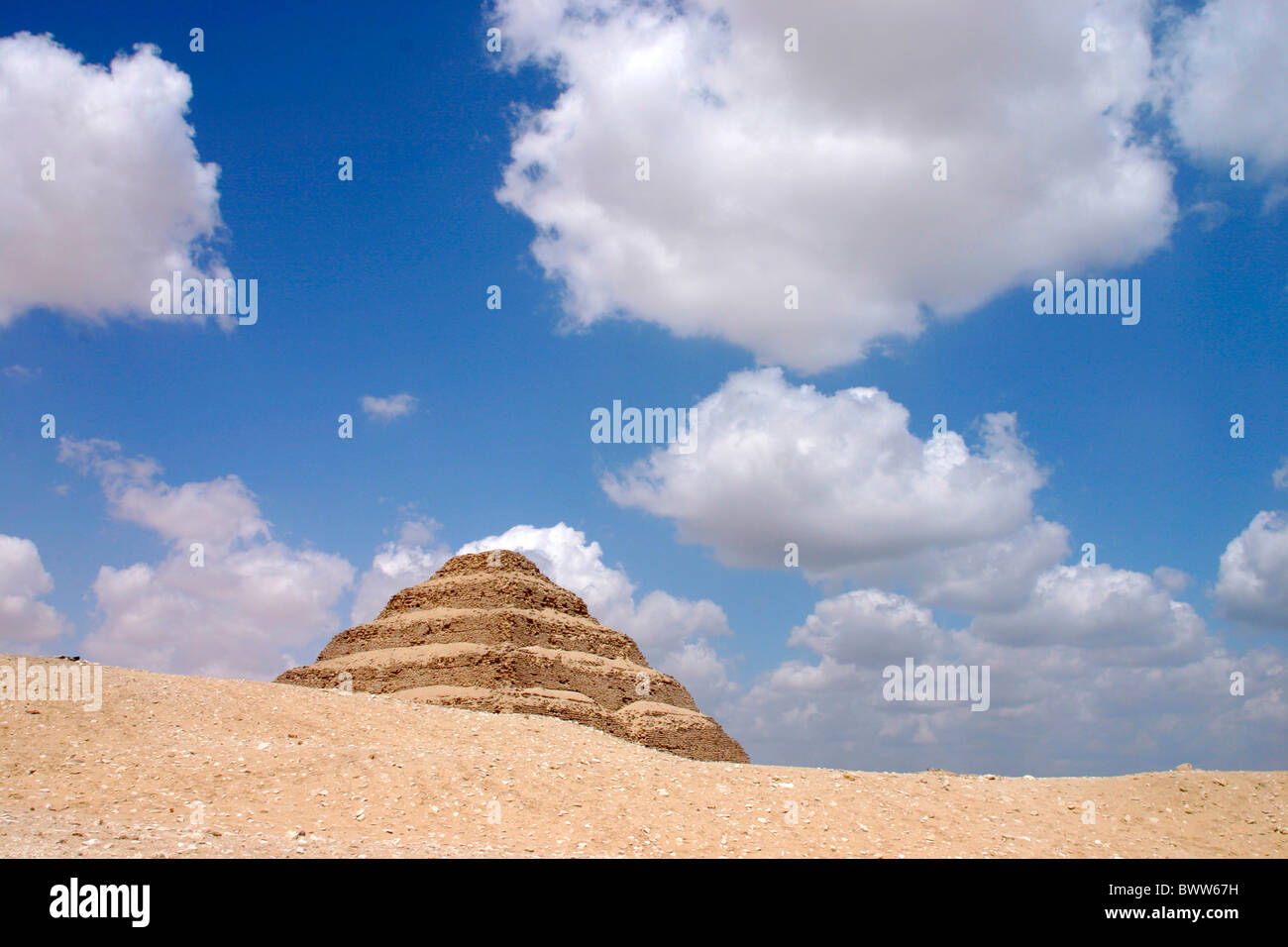 Egypt North Africa Djoser pyramid step pyramid Saqqara necropolis ...