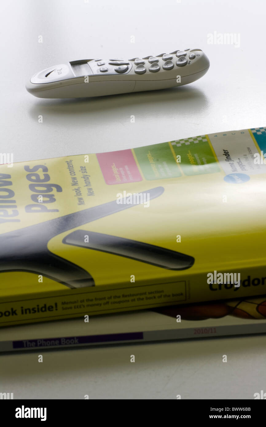 Phone and phone books Stock Photo - Alamy