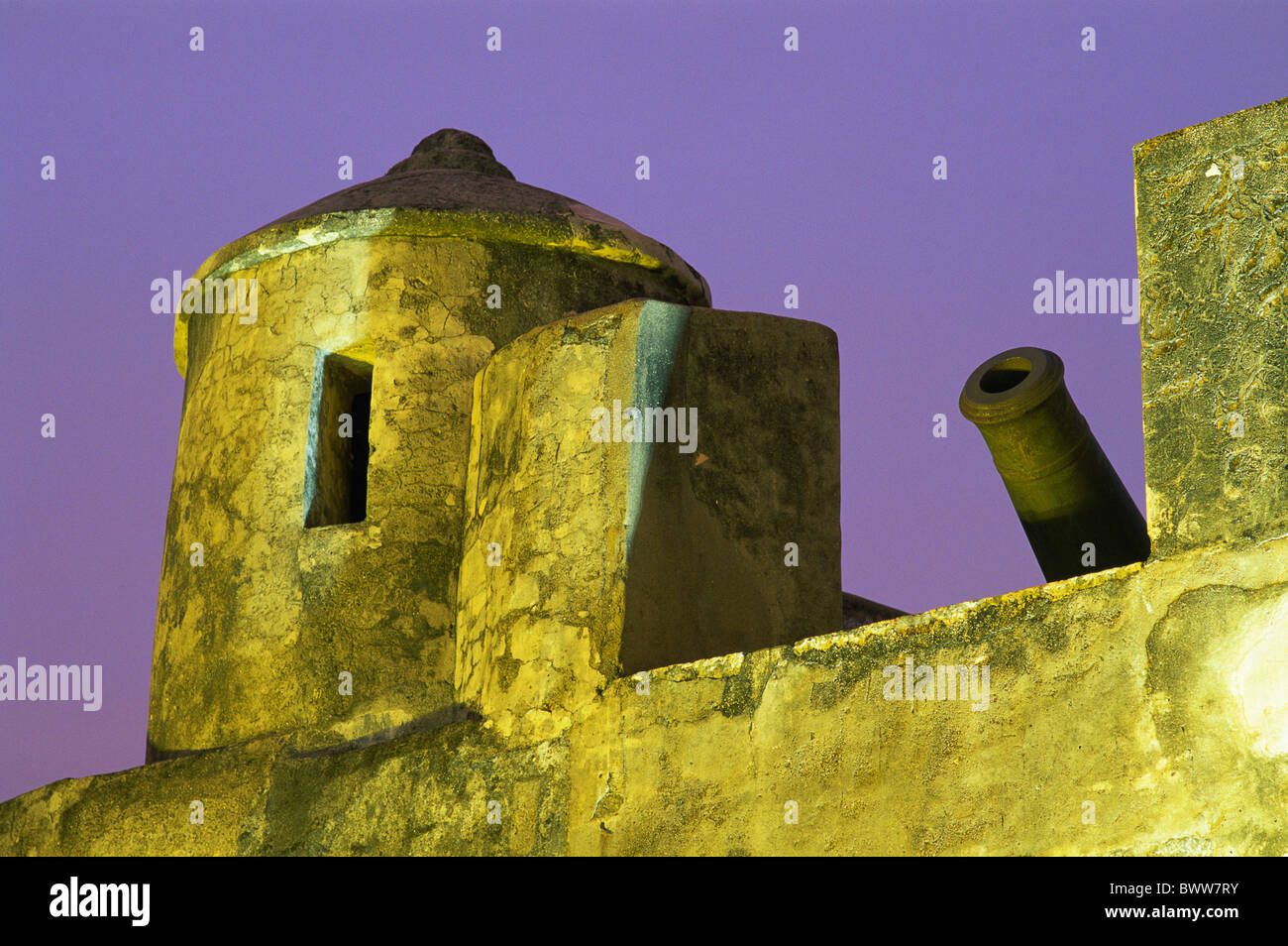 Asia China Asia Macau city Monte Fort Cannon Cannons Guard House castle ...