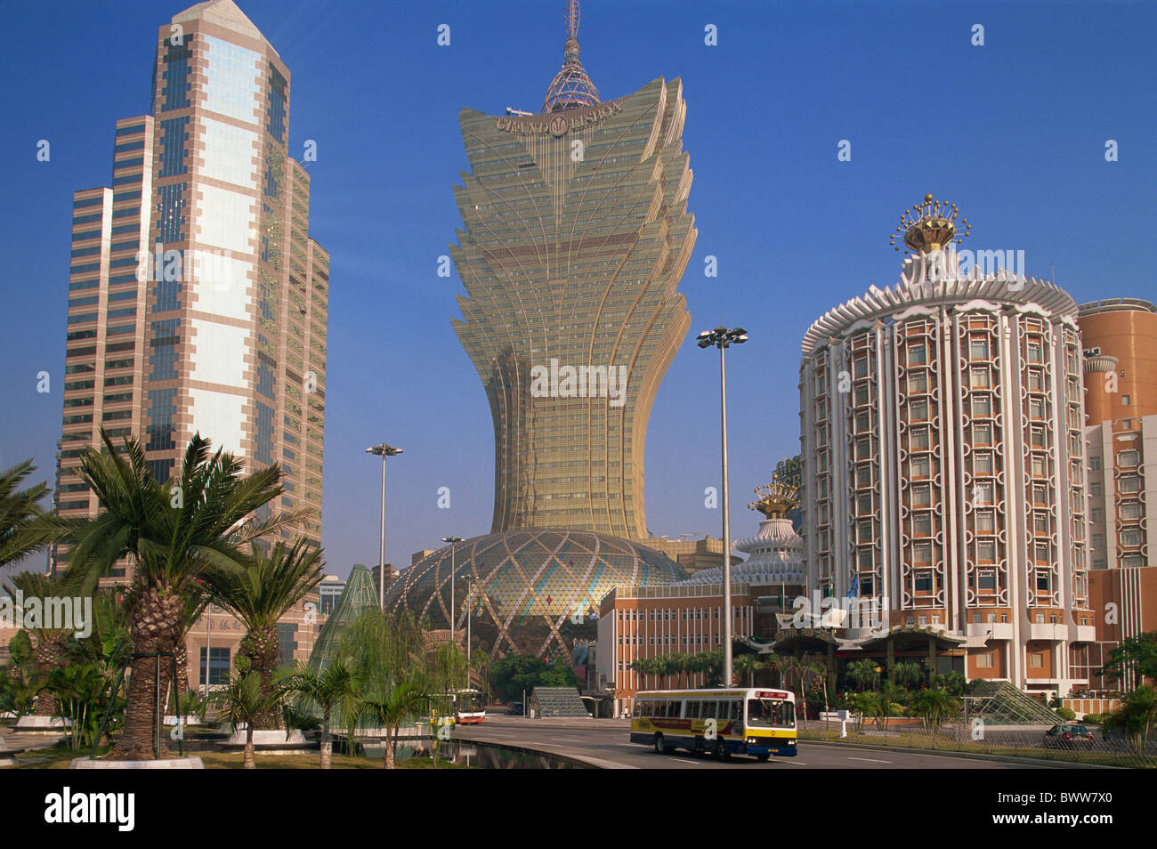 Asia China Asia Macau city City Skyline Skyline Modern Buildings Grand ...