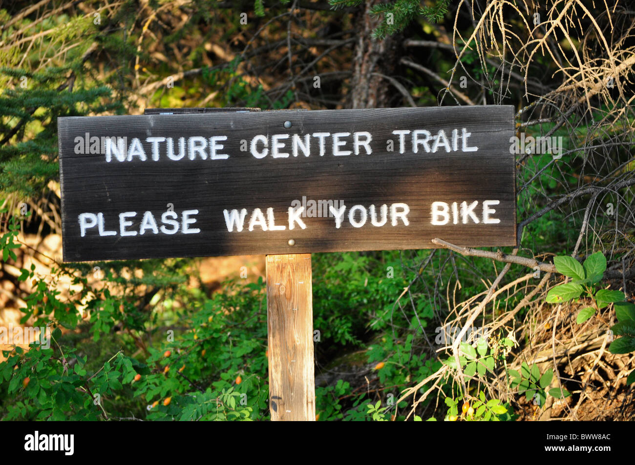 Please walk your bike hi-res stock photography and images - Alamy