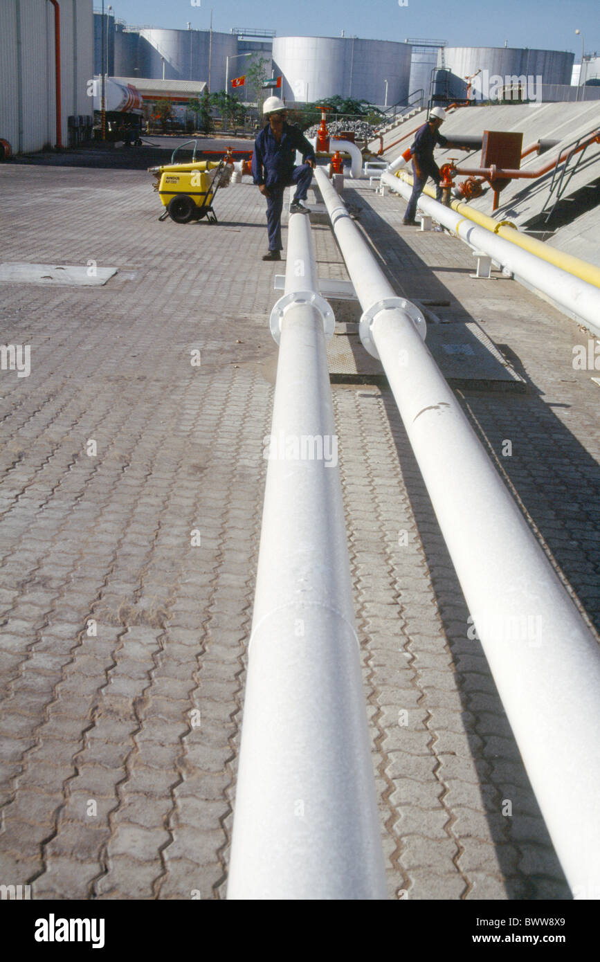 Dubai UAE Mina Jebel Ali Port Eppco Oil Co. Pipelines Storage Tanks ...