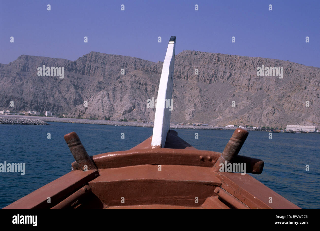 Oman middle East Musandam peninsula exclave Strait of Hormuz Khasab ...