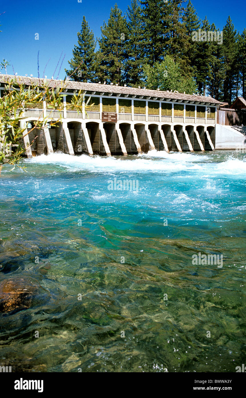 Small river dam Stock Photo - Alamy