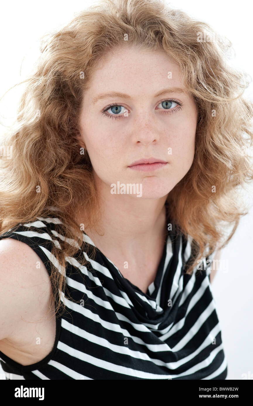 Moody portrait woman in Cut Out Stock Images & Pictures - Alamy