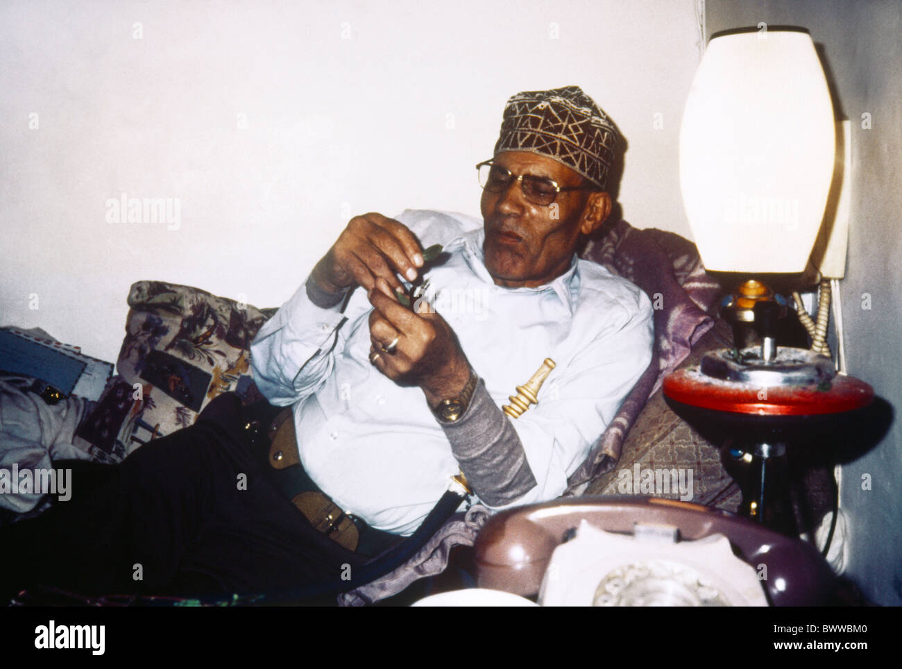 Yemeni Chewing Quat London Stock Photo - Alamy