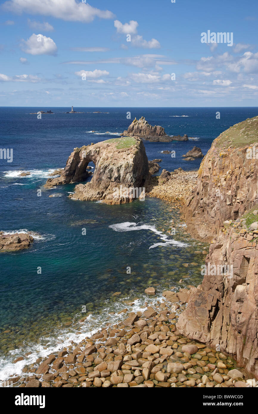 Rock Arch, Land's End, Cornwall, England, United Kingdom Stock Photo ...