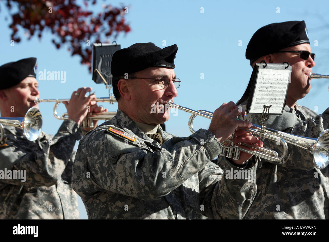 An army band walking in the Milwaukee Veterans Day Parade Milwaukee ...