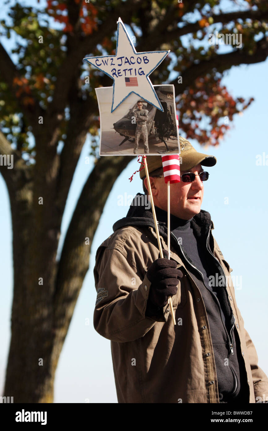 In the Milwaukee Veterans Day Parade Milwaukee Wisconsin a patriotic ...