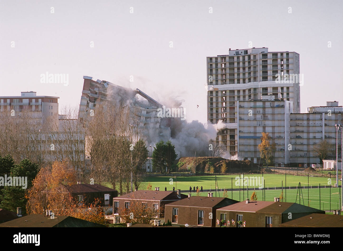 France Europe Demolition Tower Block Le Havre Normandy explosion ...