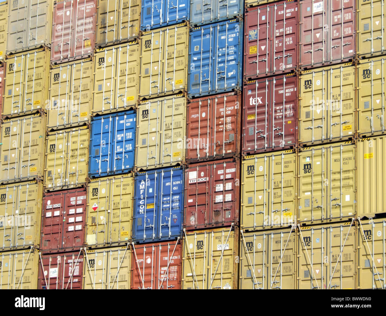 France Europe Container Ship Le Havre Normandy transportation container ...