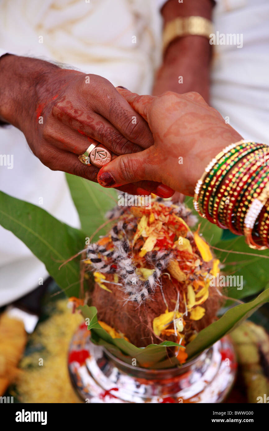 wedding ceremony Andhra Pradesh South India Stock Photo - Alamy